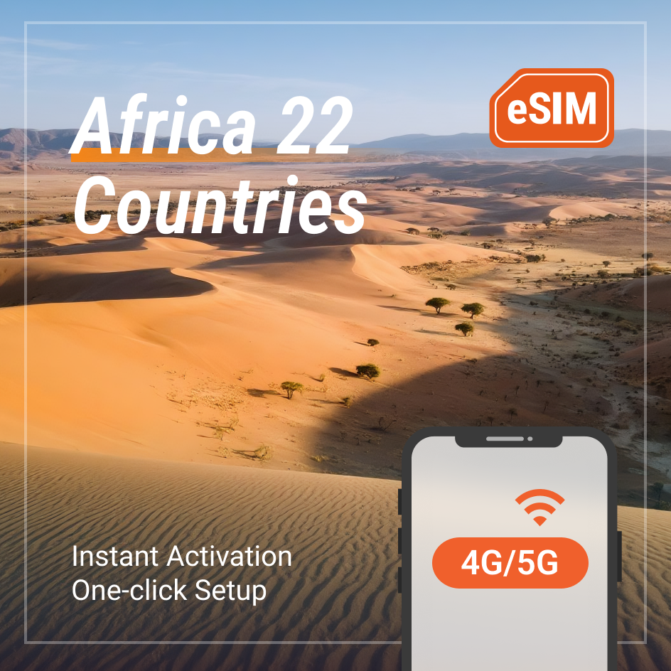 Africa 22 Countries | eSIM QR Code – TSim Tech